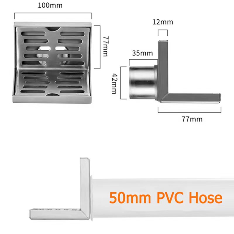 Wholesale Custom 2 Mm Thick SUS 304 L Shaped Stainless Steel Wall Inlet ...